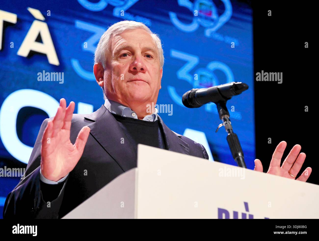 Milan, Forza Italia Conference at the Manzoni Theater, Antonio Tajani ...