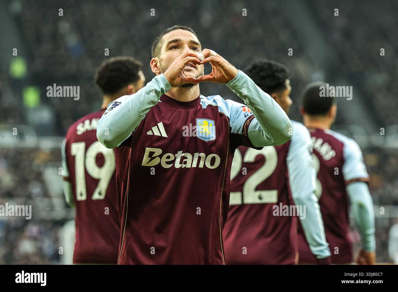 Emi Buendia of Aston Villa celebrates his goal to make it 0-1 during ...