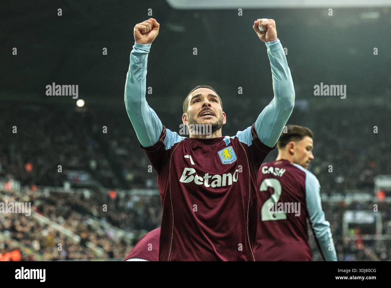 Emi Buendia of Aston Villa celebrates his goal to make it 0-1 during ...