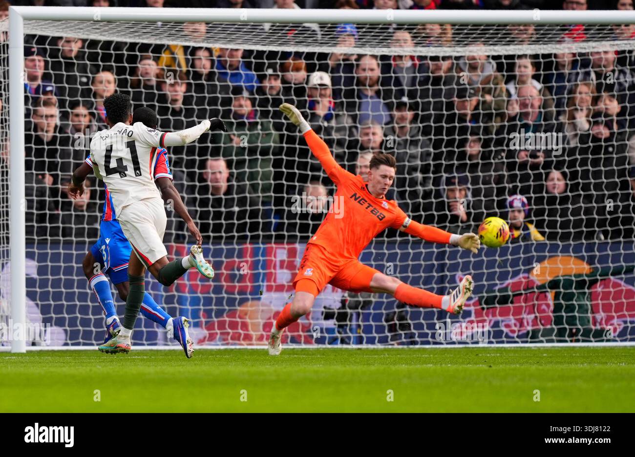 Chelsea's Estevao scores their side's first goal of the game during the ...