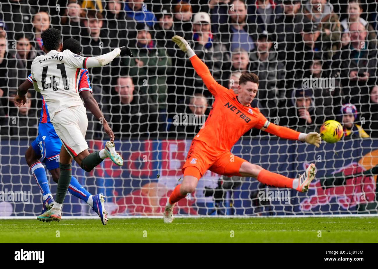 Chelsea's Estevao scores their side's first goal of the game during the ...