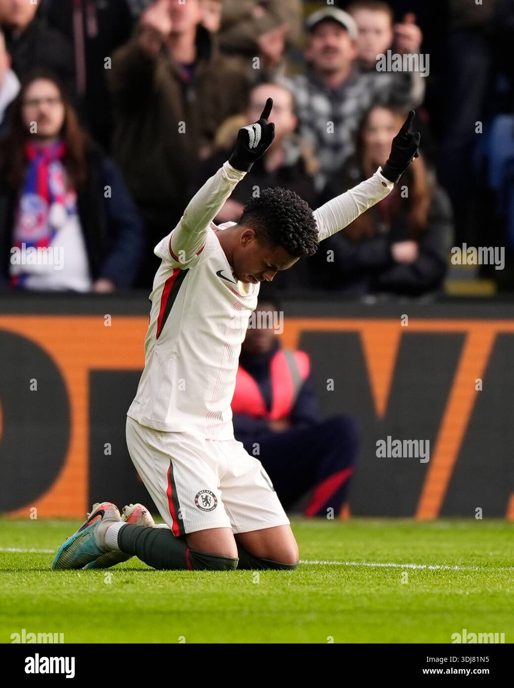 Chelsea's Estevao celebrates scoring their side's first goal of the ...
