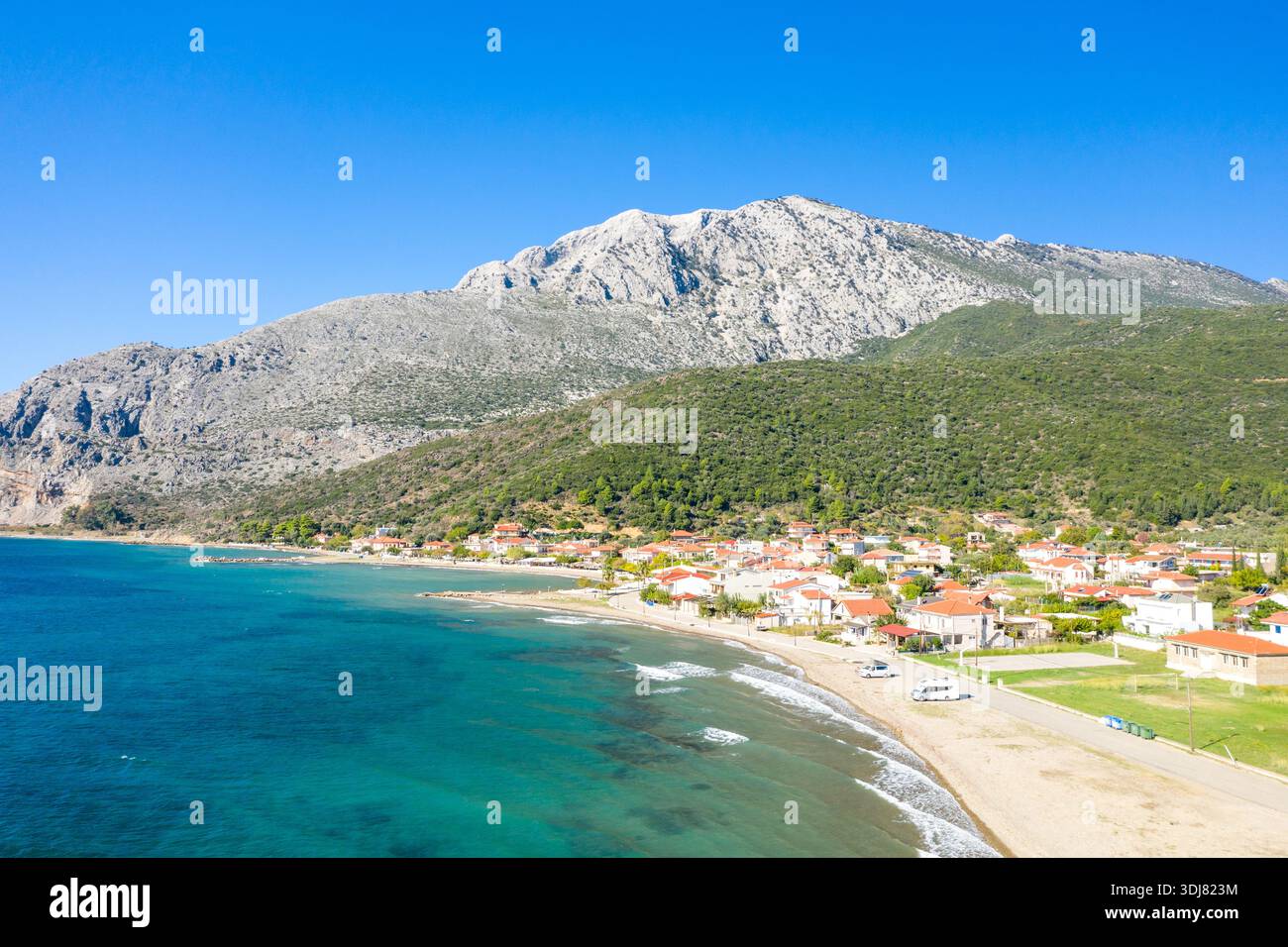 Aerial daylight view shows red hi-res stock photography and images - Alamy