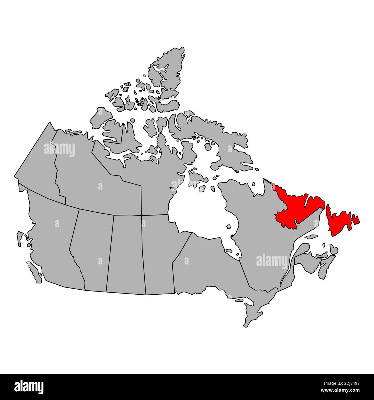 Newfoundland and labrador map hi-res stock photography and images - Alamy