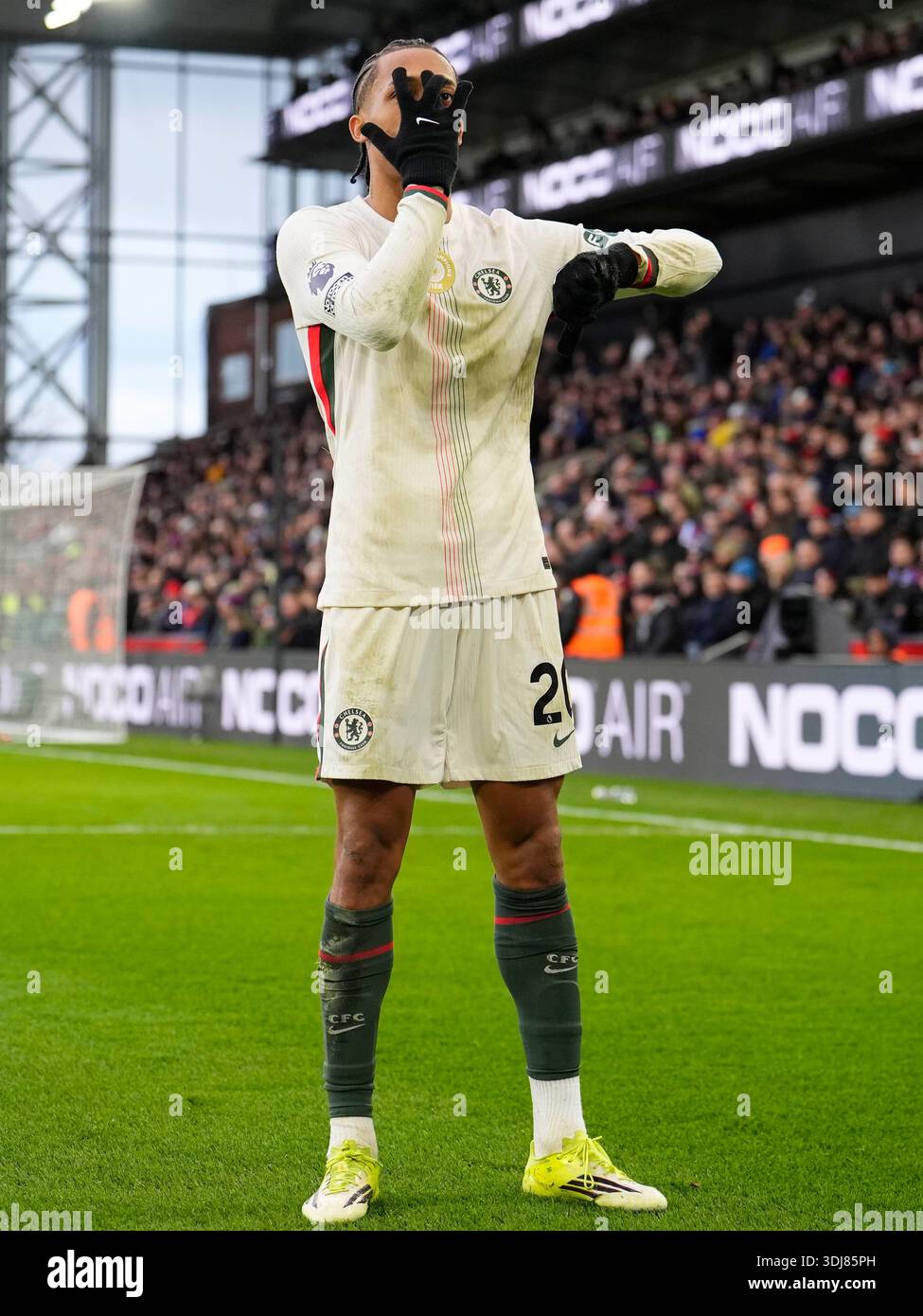 Chelsea's Joao Pedro celebrates scoring their side's second goal of the ...
