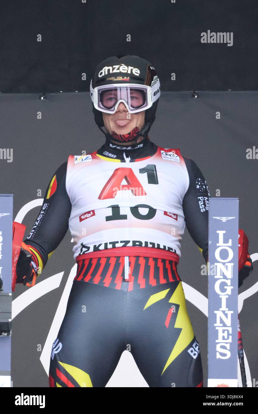 KITZBUEHEL, AUSTRIA - JANUARY 25: Armand Marchant of Belgium during the ...