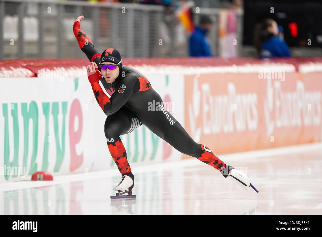 INZELL, GERMANY - JANUARY 25: Anders Johnson of Canada during the ISU ...