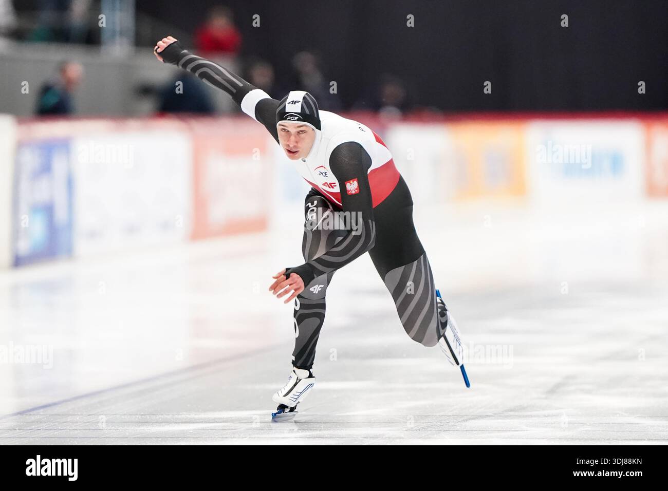 INZELL, GERMANY - JANUARY 25: Marek Kania of Poland during the ISU ...