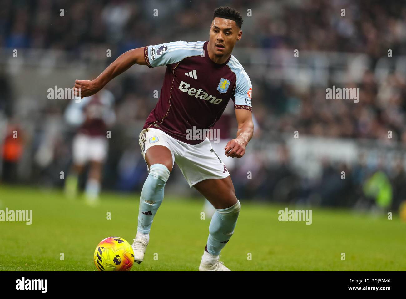 Ollie Watkins Of Aston Villa in action during the Newcastle United v ...
