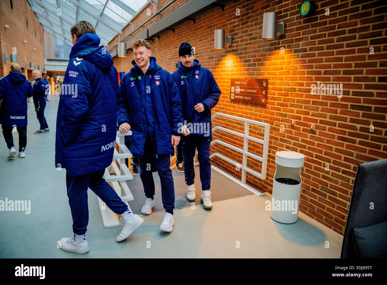 Herning, Denmark 20260125. Gabriel Setterblom and Simen Lyse at a press ...