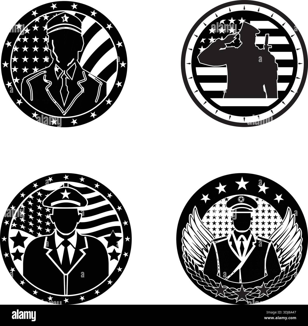 Black military officer Stock Vector Images - Alamy