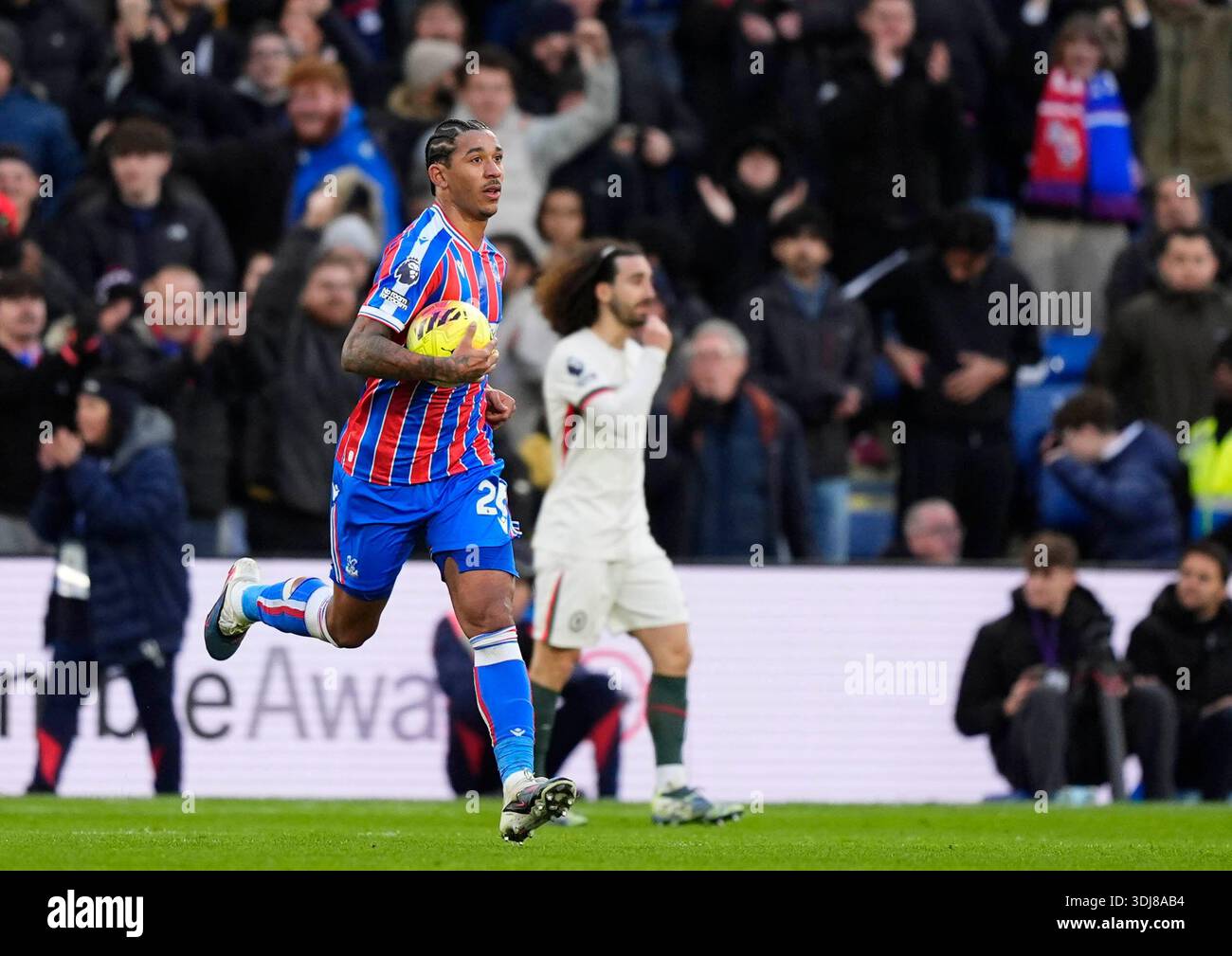 Crystal Palace's Chris Richards after scoring their side's first goal ...
