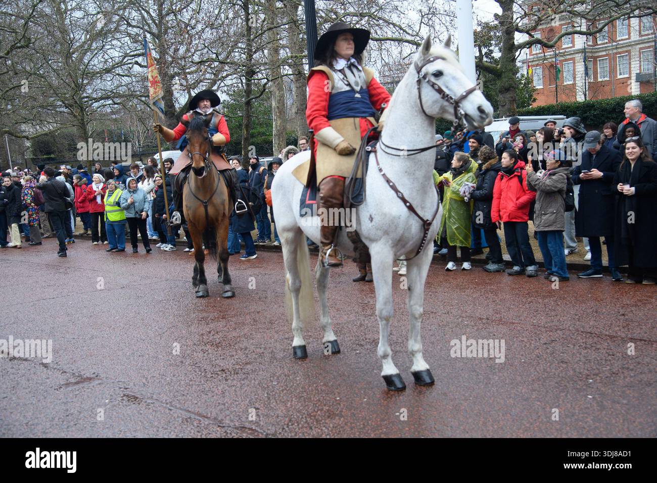 London, UK. 25 Jan 2026. Members of the English Civil War Society ...