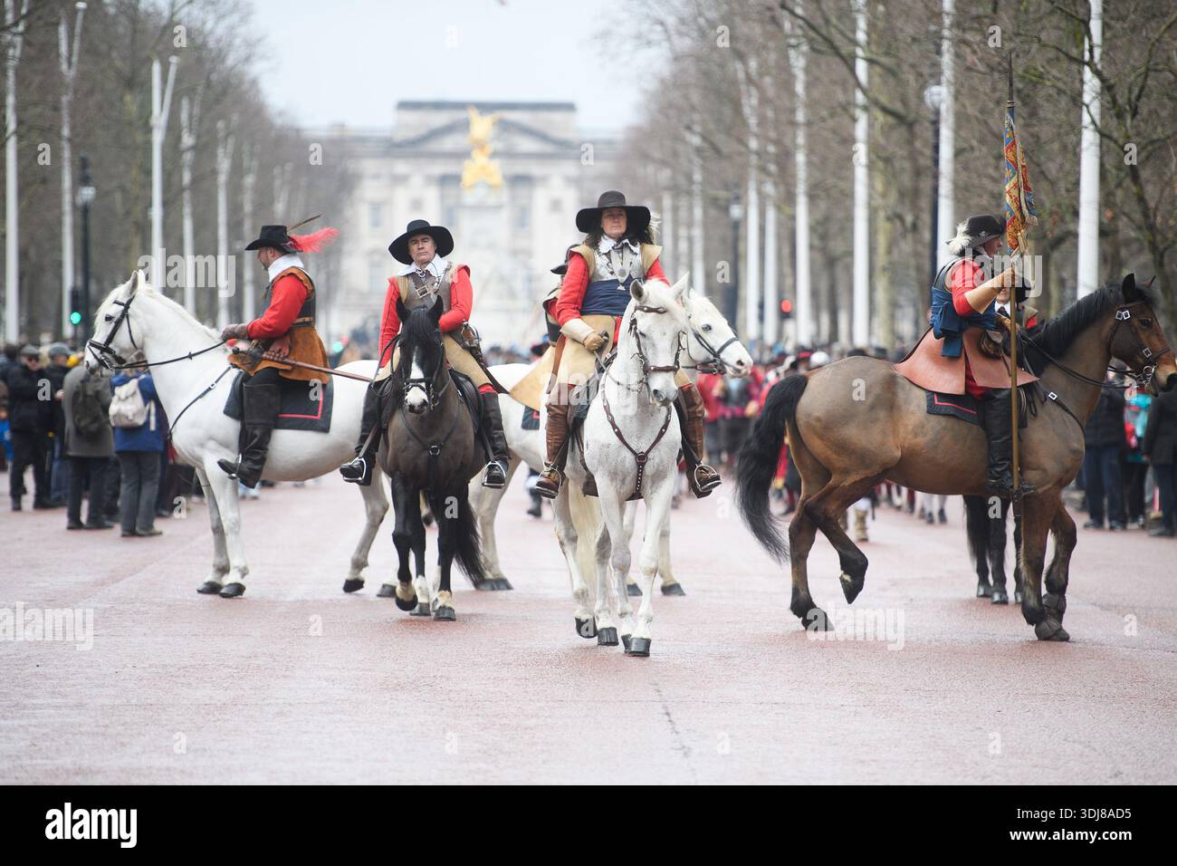 London, UK. 25 Jan 2026. Members of the English Civil War Society ...
