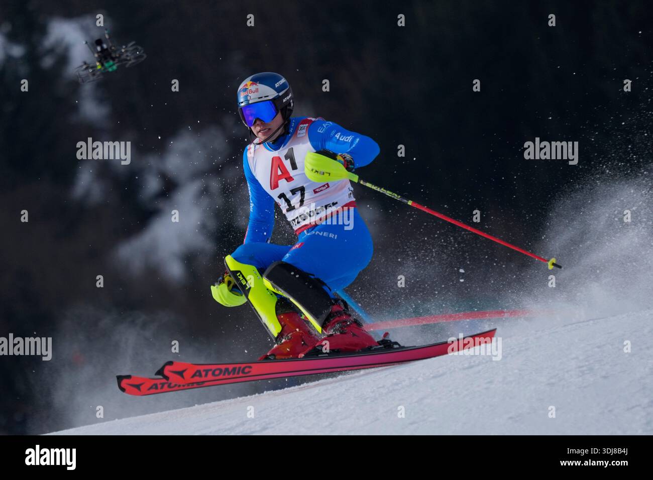 KITZBUEHEL, AUSTRIA - JANUARY 25: Alex Vinatzer of Italy during the ...