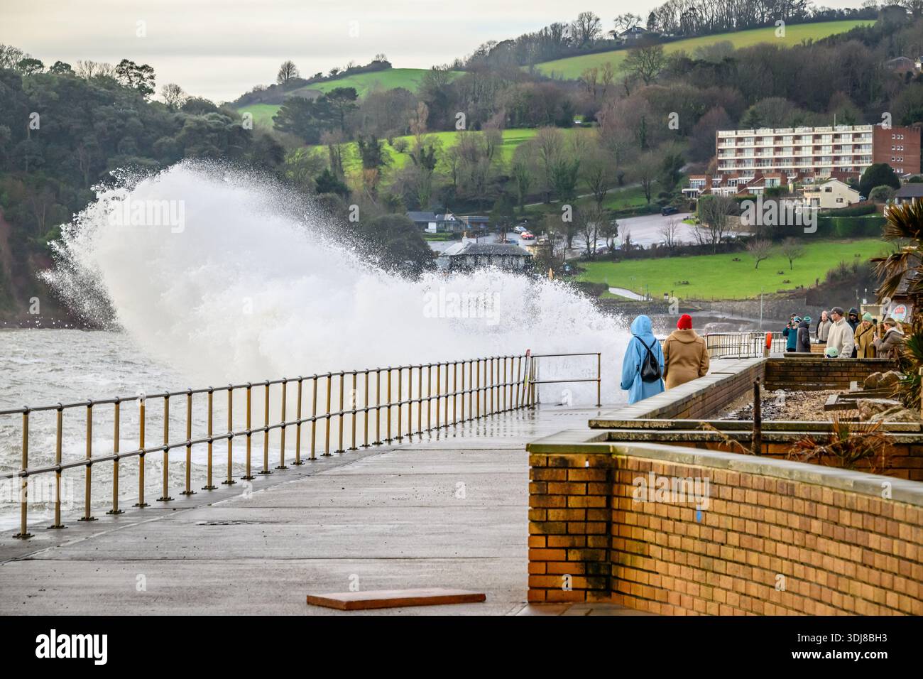 Teignmouth, UK. 25 Jan 2026. Storm Ingrid continues to batter the ...