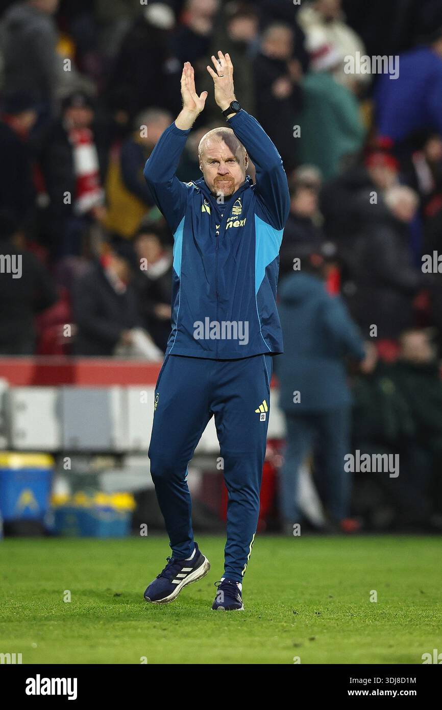 Nottingham Forest manager Sean Dyche after the Brentford v Nottingham ...