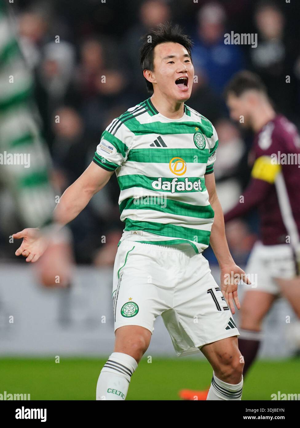 Celtic's Yang Hyun-Jun celebrates scoring their side's second goal of ...