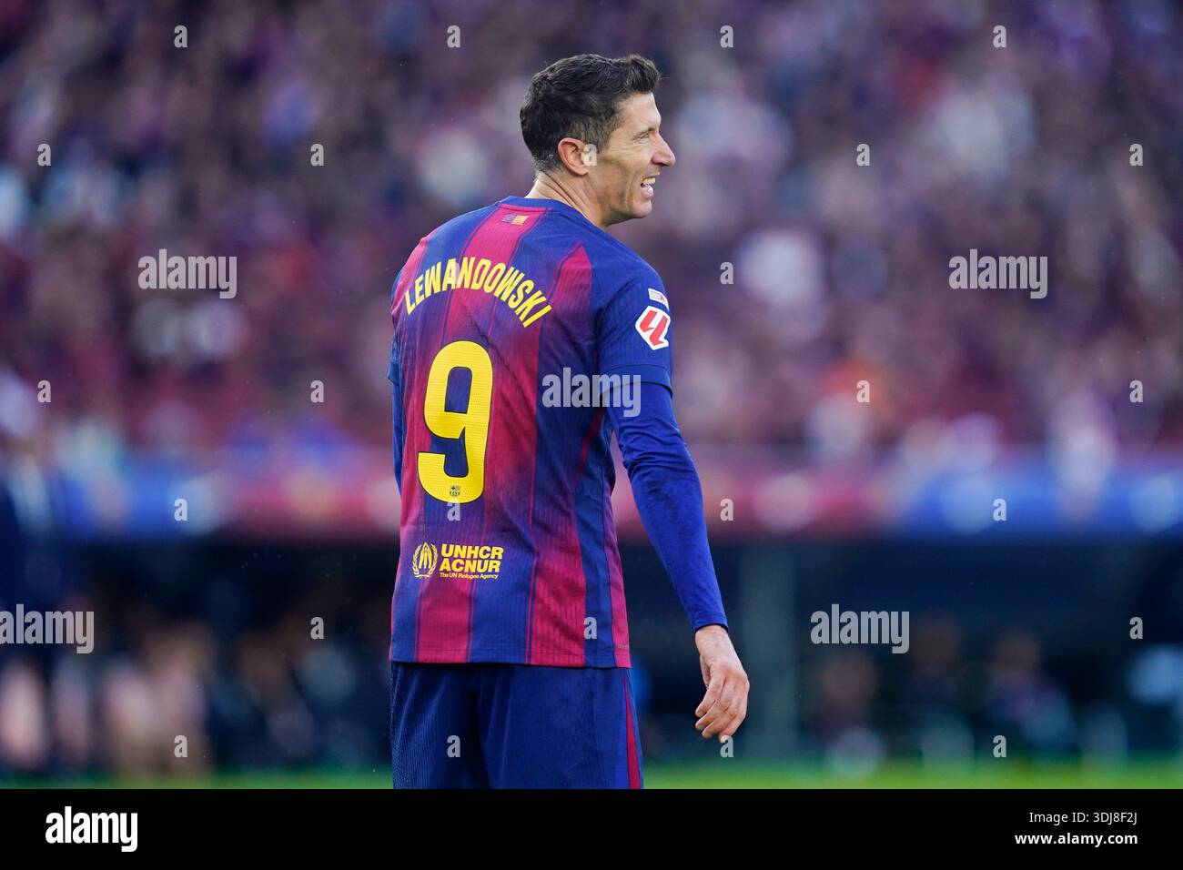 Robert Lewandowski of FC Barcelona during the La Liga EA Sports match ...