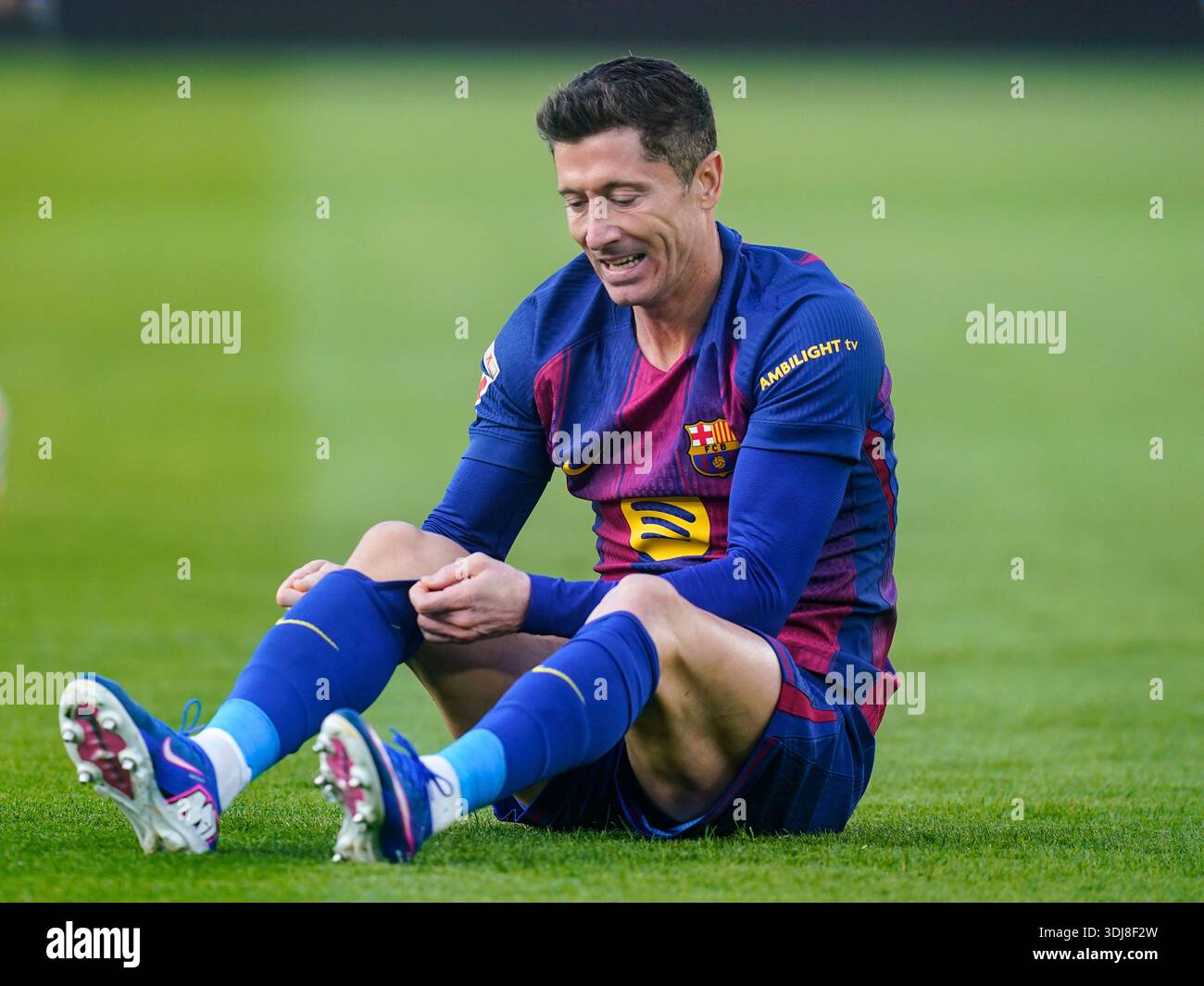 Robert Lewandowski of FC Barcelona during the La Liga EA Sports match ...