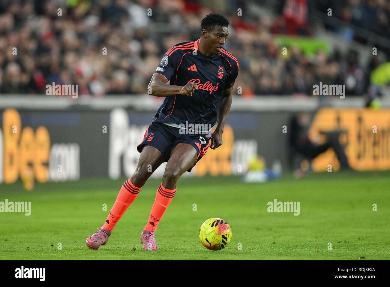 Taiwo Awoniyi of Nottingham Forest in action during the Premier League ...