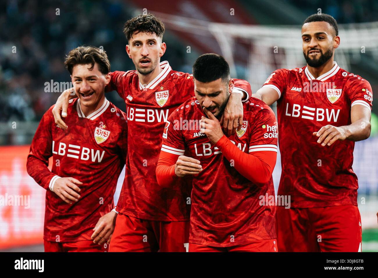 MÖNCHENGLADBACH, GERMANY- JANUARY 25:Angelo Stiller (Stuttgart, #6 ...