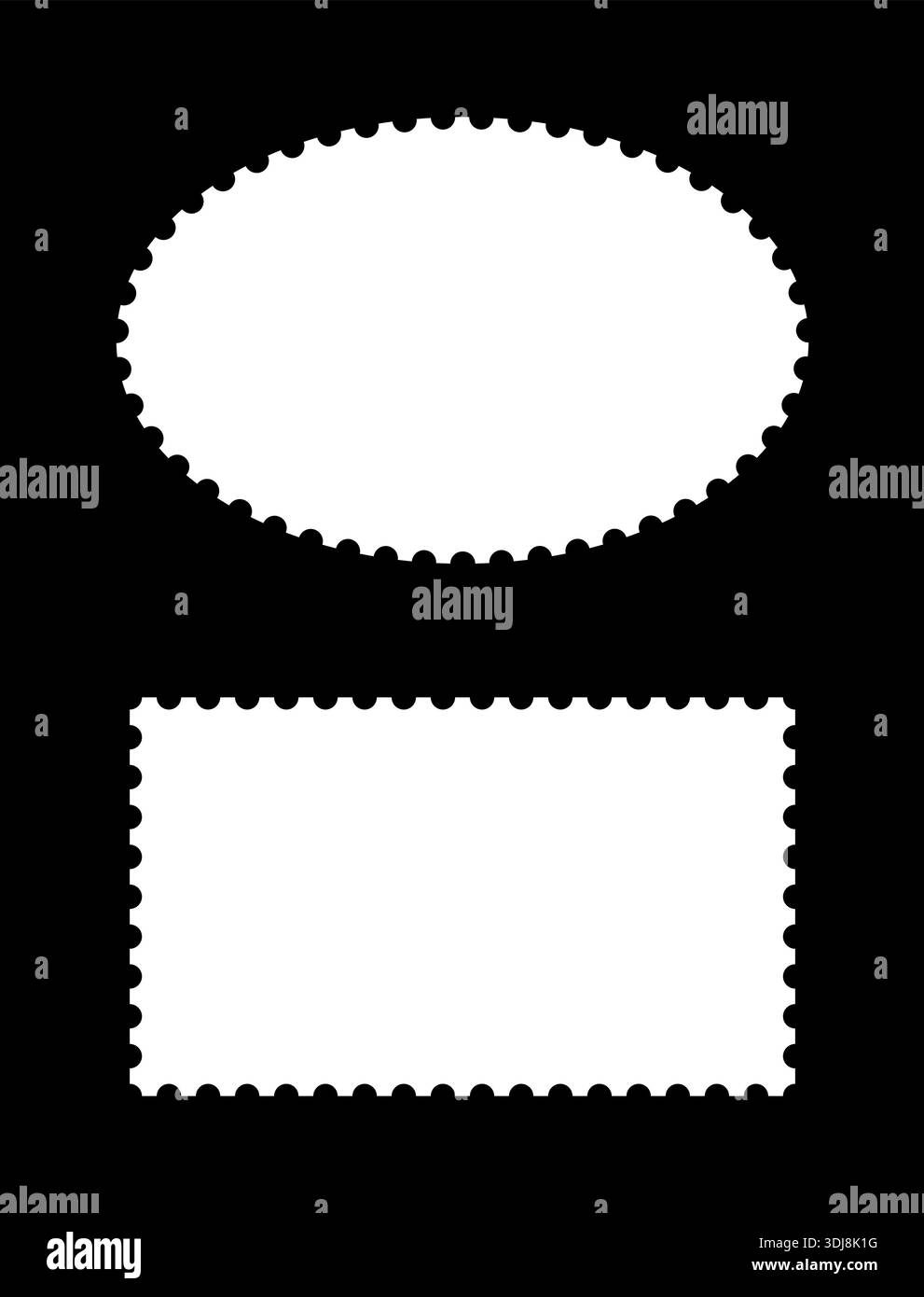 Postage stamp templates frames. Background for postcard, letter, empty ...