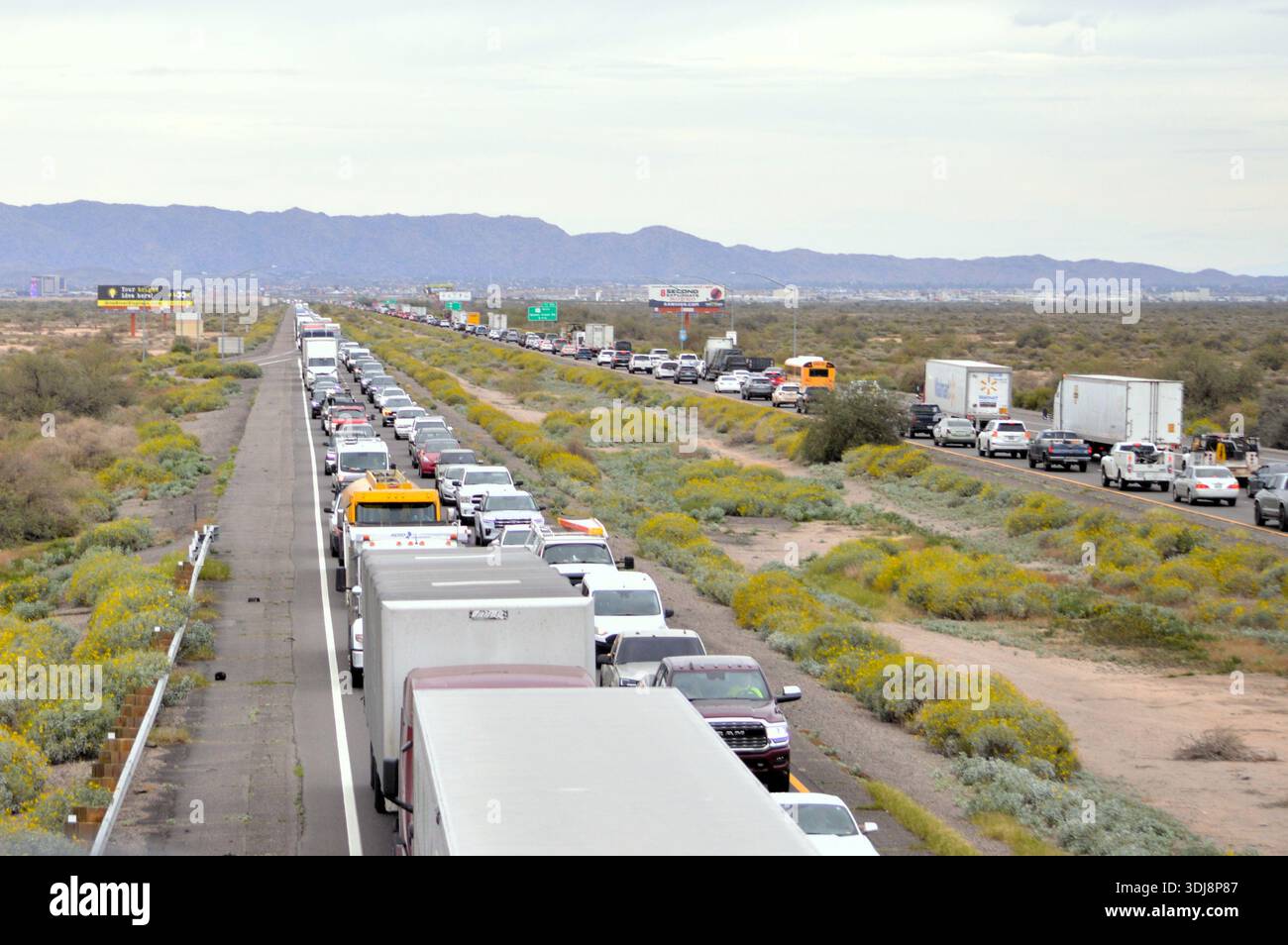 Jan 20 2026 - Phoenix, Arizona: Heavy Traffic and Congestion on I-10 ...