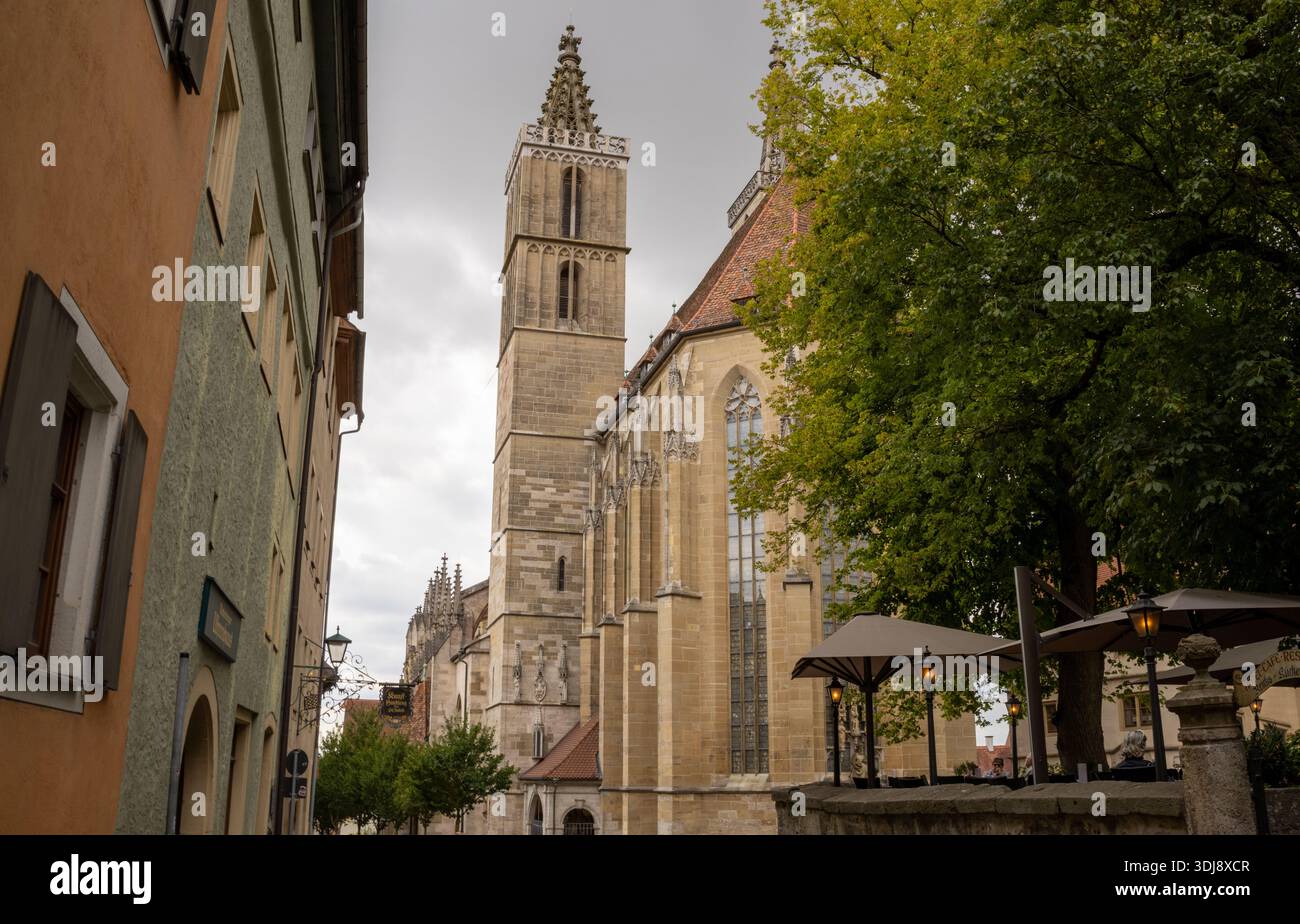 St. Jakobskirche in Rothenburg ob der Tauber, Bavaria, Germany. Gothic ...