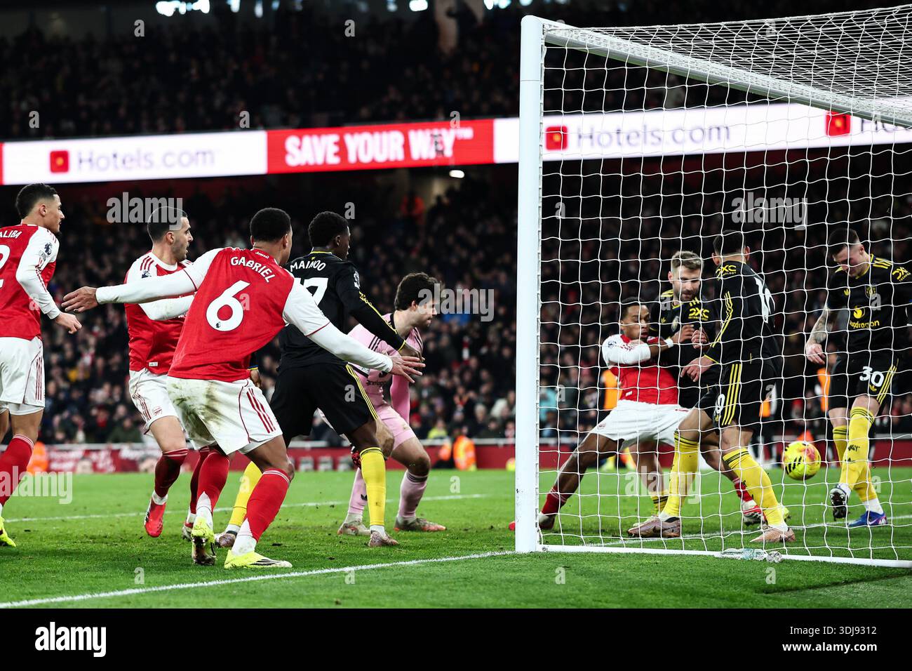 London, England, 25th January 2026. Mikel Merino of Arsenal scores a ...
