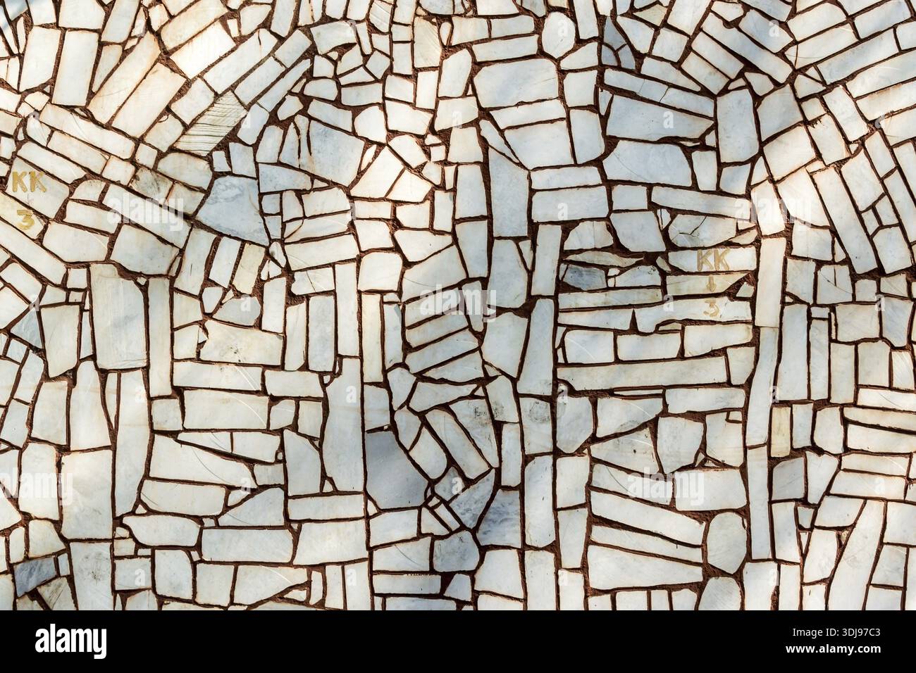 Cemented tiles form abstract shapes with shadow Stock Photo - Alamy