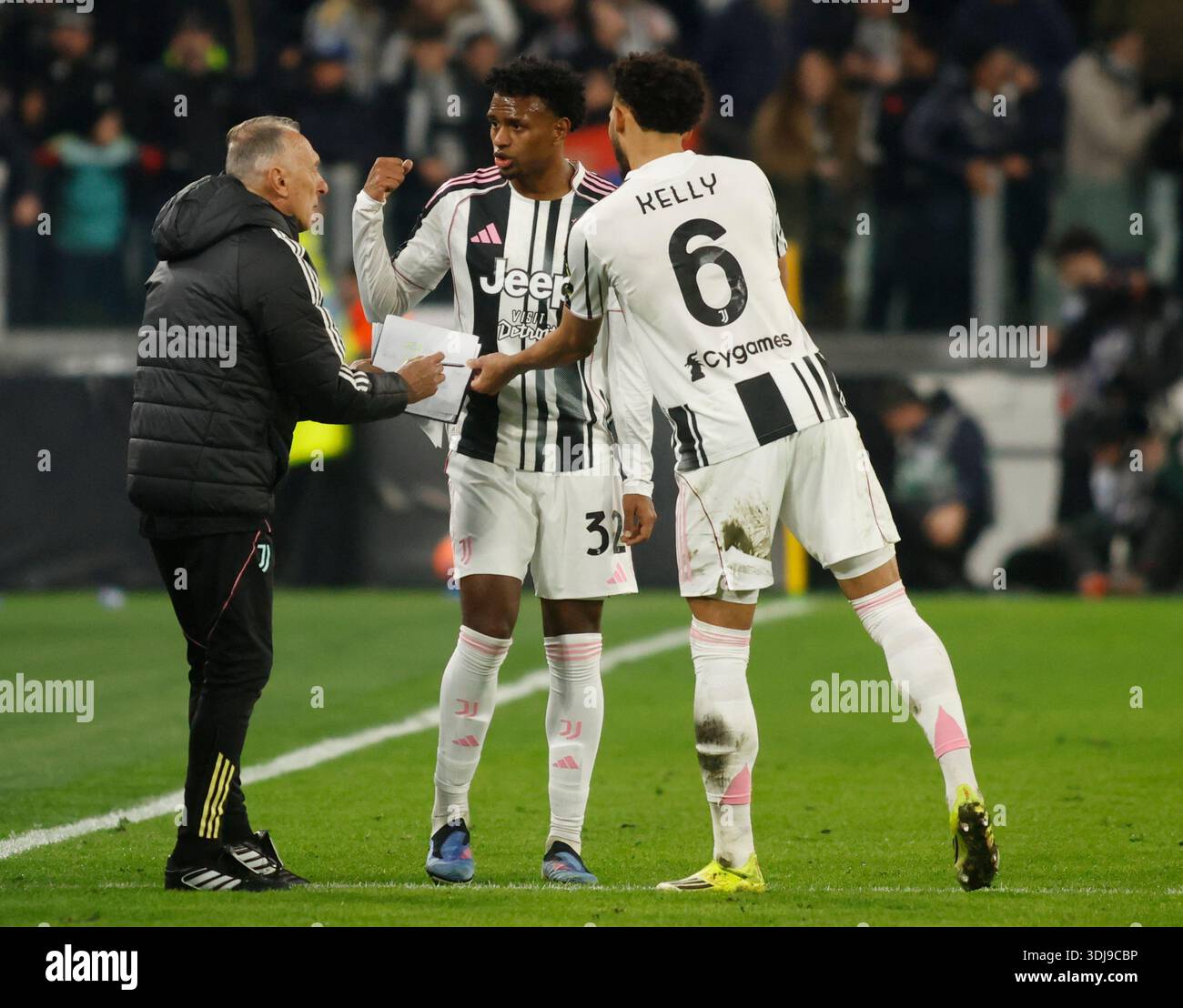 Juan Cabal of Juventus FC and Lloyd Kelly of Juventus FC during the ...