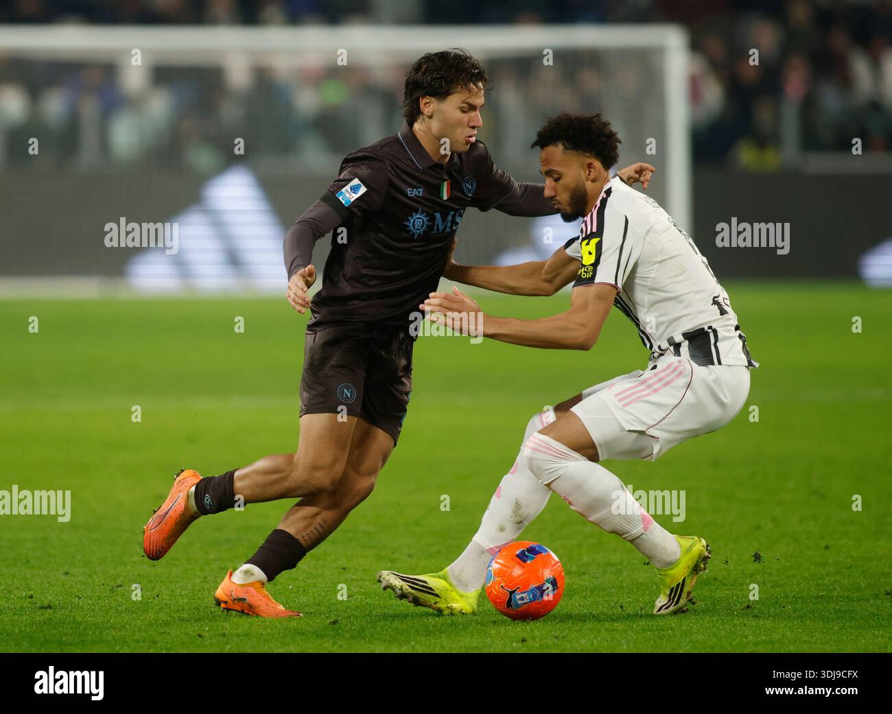 Antonio Vergara of SSC Napoli and Lloyd Kelly of Juventus FC during the ...