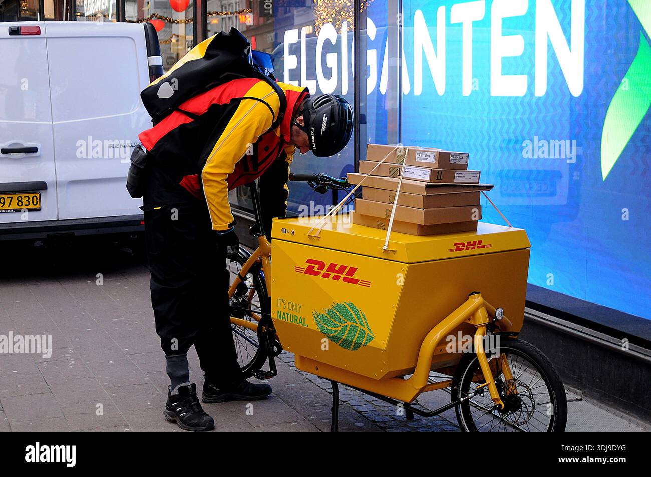 Copenhagen /Denmark/ 19.Novembe 2019/ Deutsche DHL logistic and DHL ...