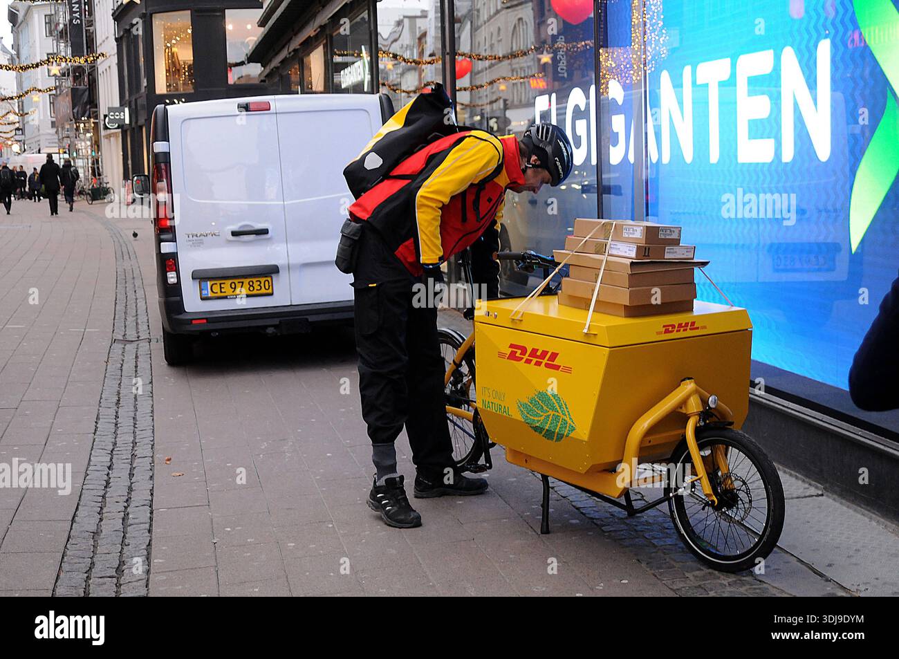 Copenhagen /Denmark/ 19.Novembe 2019/ Deutsche DHL logistic and DHL ...