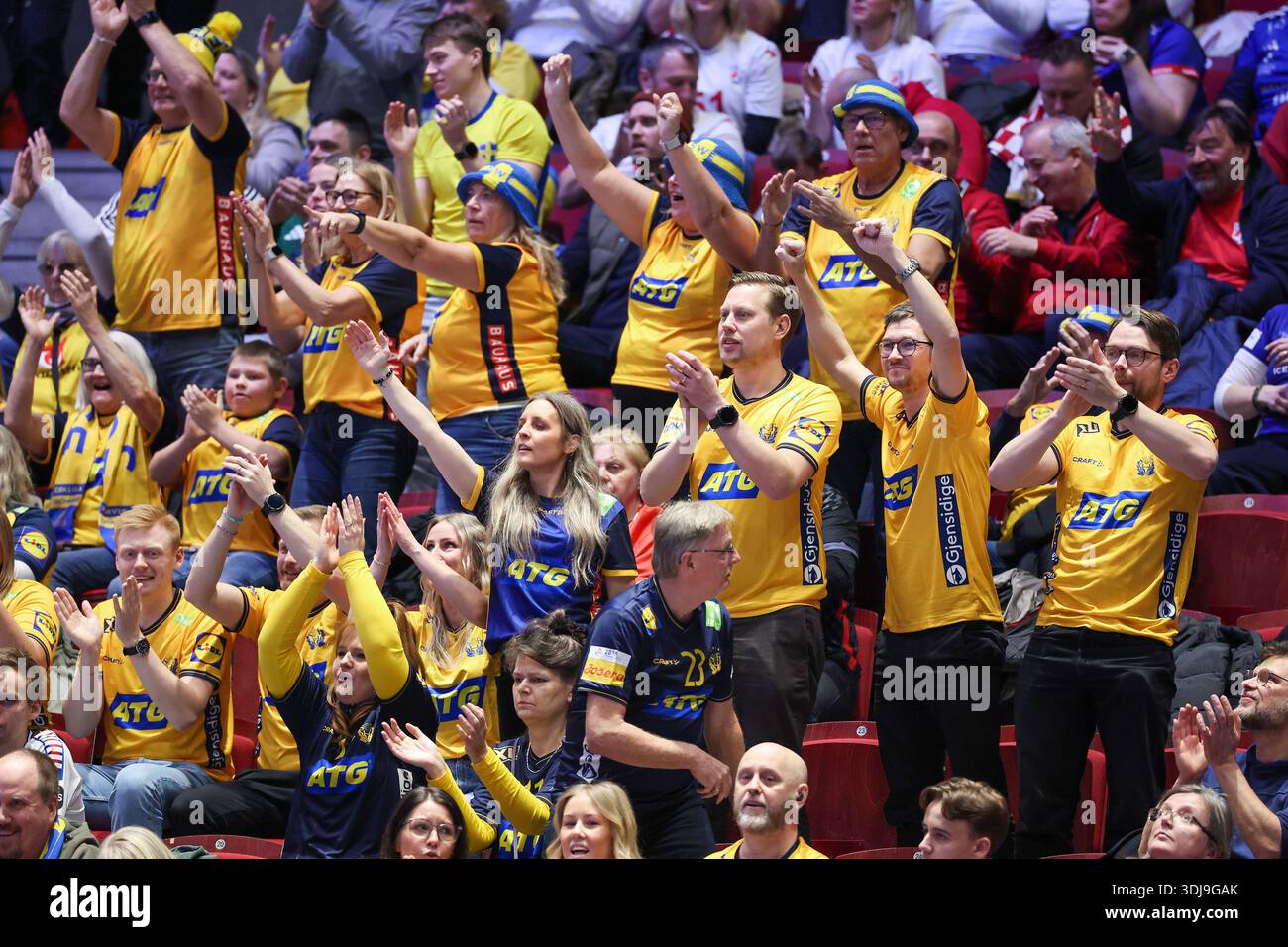 MALMO, SWEDEN - JANUARY 25 Fans during the Men's EHF Euro 2026 match ...