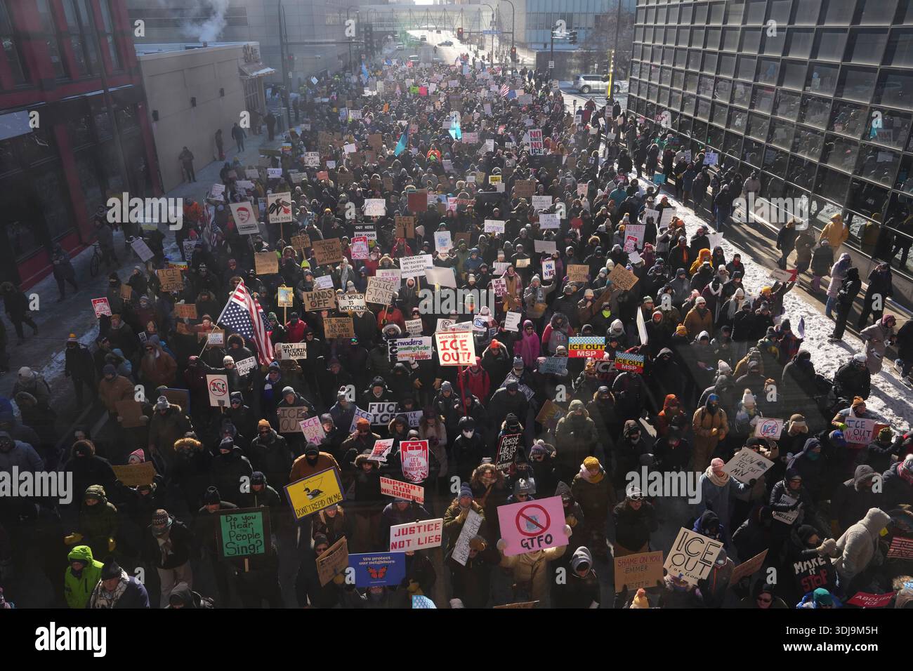 People protest against ICE (Immigration and Customs Enforcement) in ...