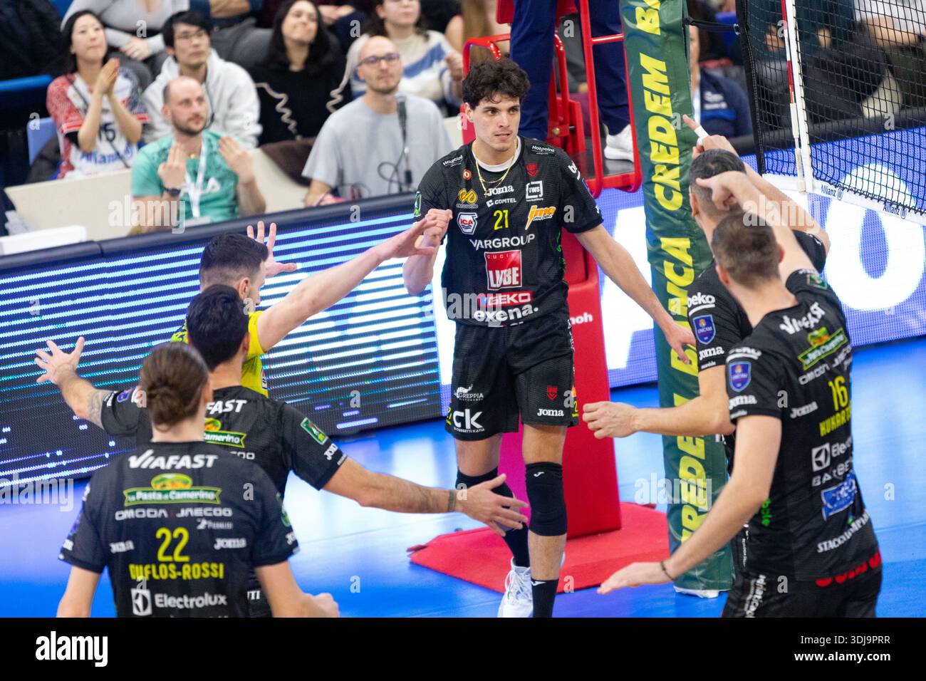 Happiness of Cucine Lube Civitanova during Allianz Milano vs Cucine ...