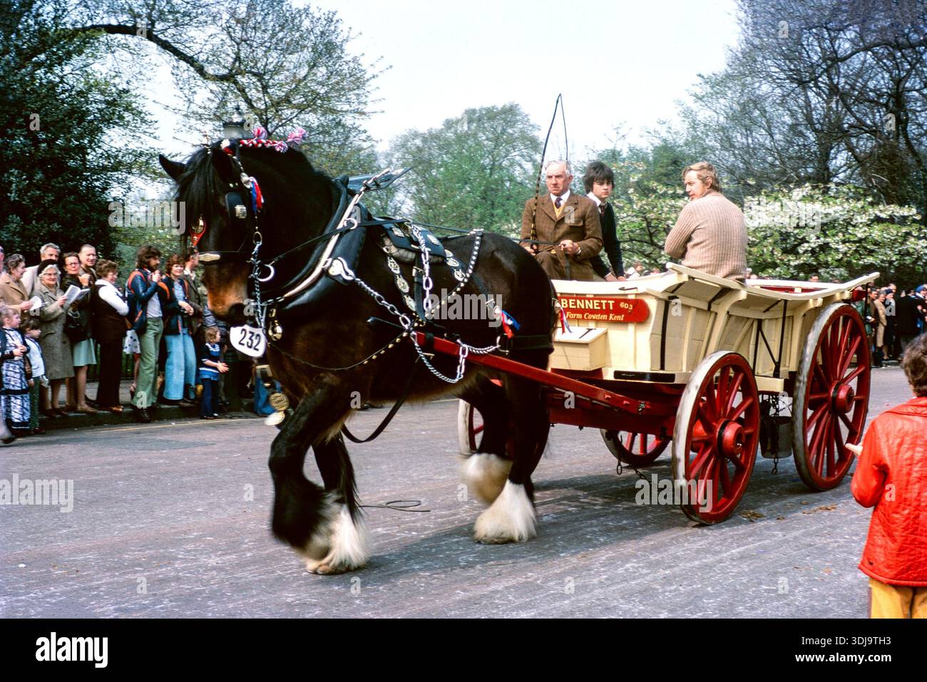 London Harness Horse Parade, Easter Monday 1976, in Regent's Park ...
