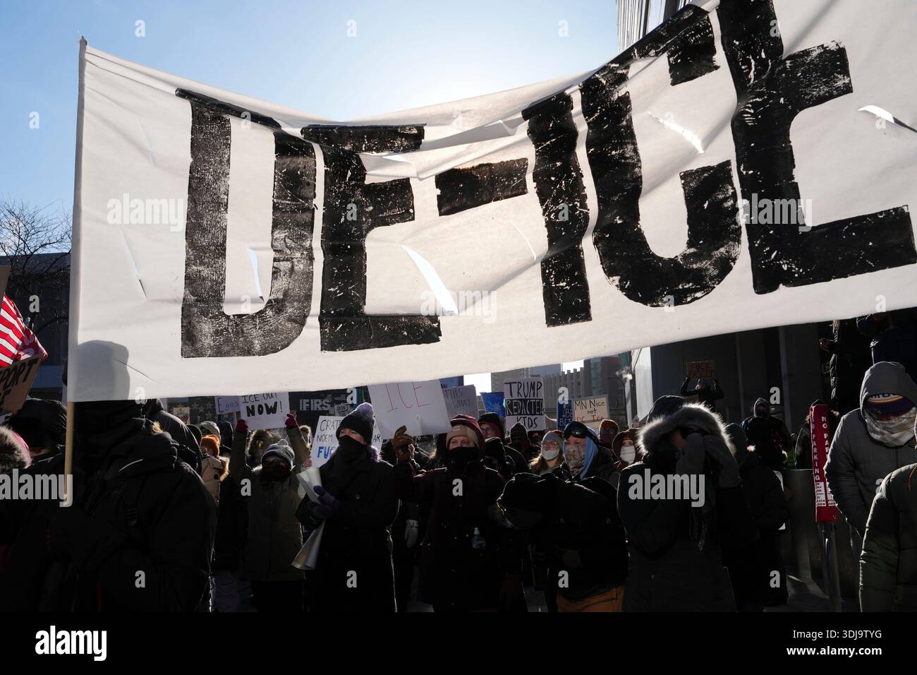 People protest against ICE (Immigration and Customs Enforcement) in ...