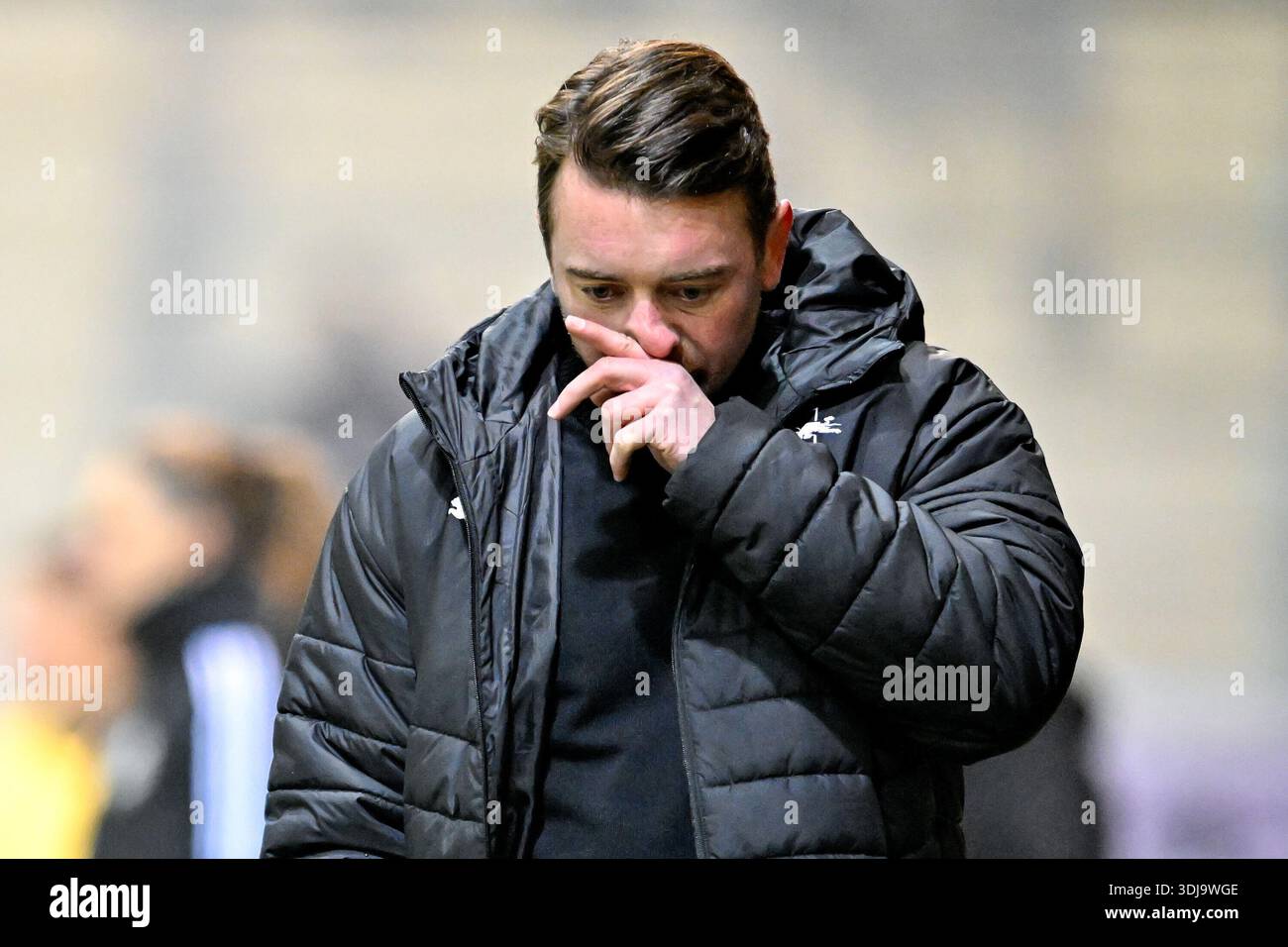 Head coach Jonas Stephan (RB Leipzig) looking disappointed ...