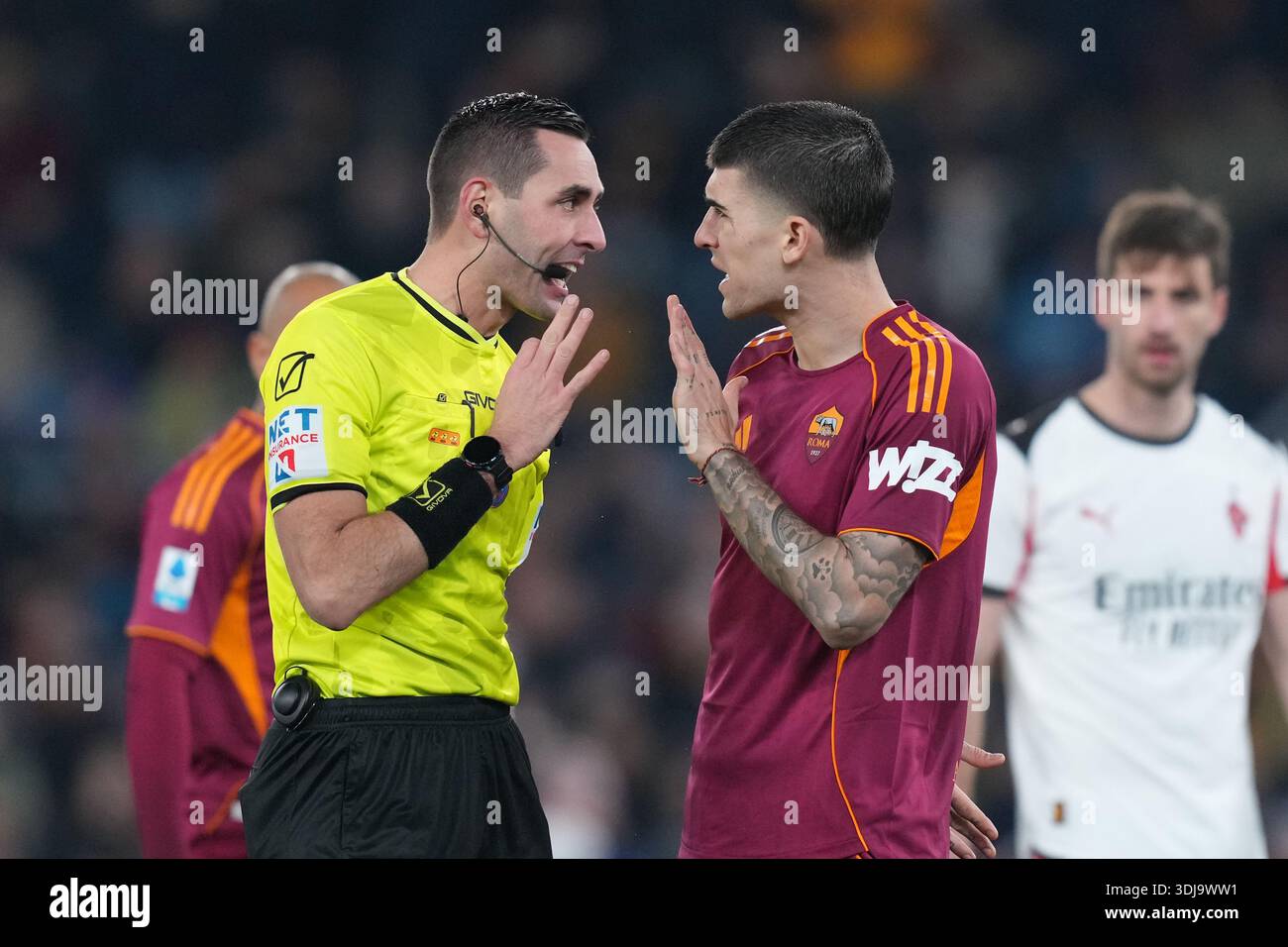 Andrea Colombo Roma’s Gianluca Mancini during the Serie A EniLive ...