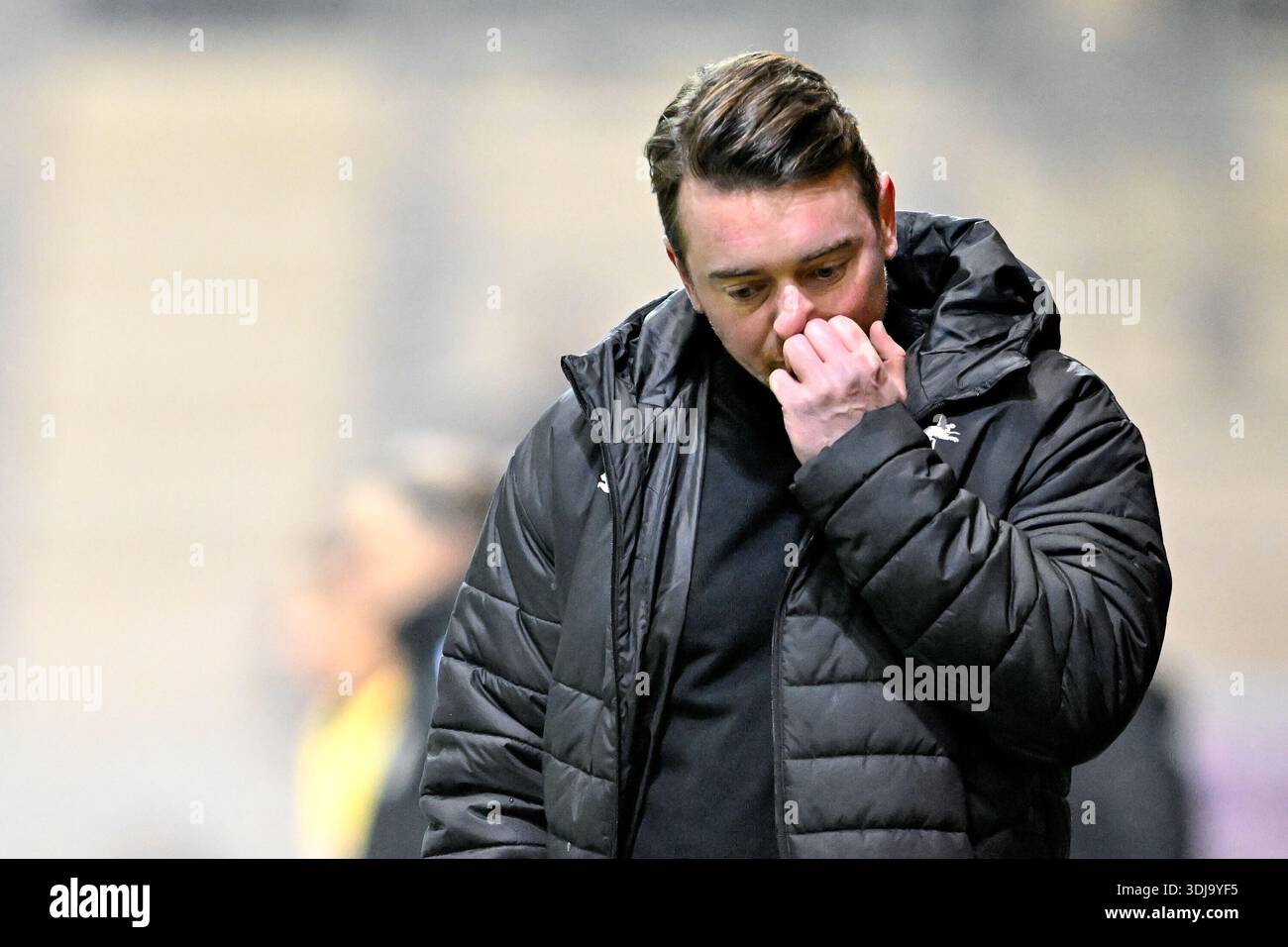 Head coach Jonas Stephan (RB Leipzig) looking disappointed ...