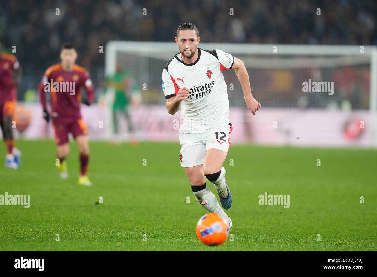 AC Milan's Adrien Rabiot controls the ball during the Serie A soccer ...