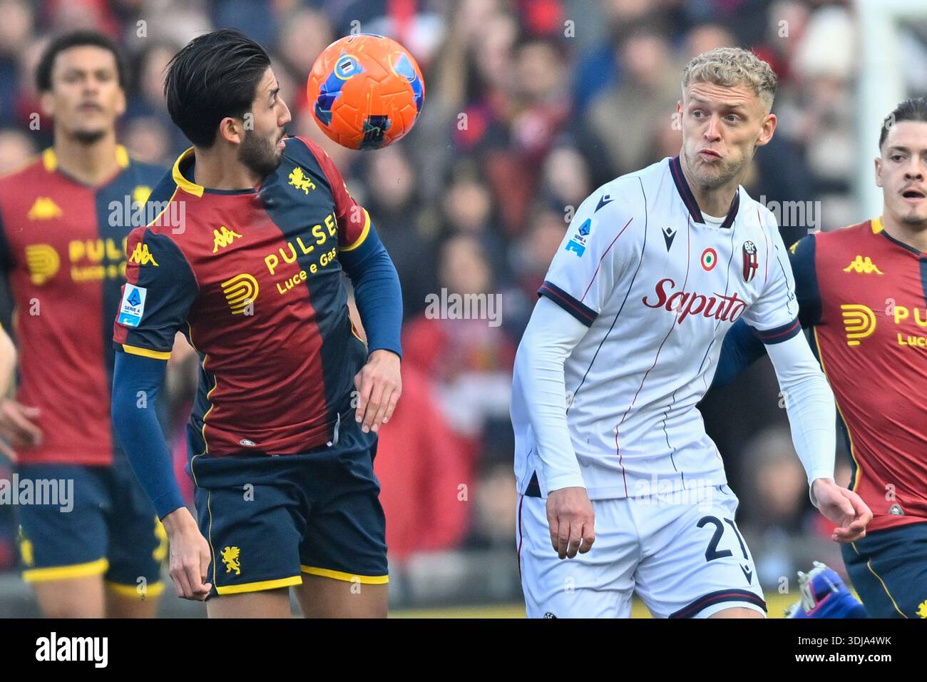 Mikael Ellertsson (Genoa CFC) - Jens Odgaard (Bologna FC 1909) during ...