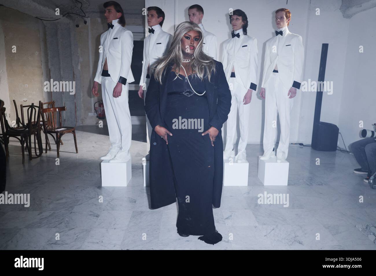 Ceval Omar attends the Shayne Oliver "The Party Is Over" Menswear Fall ...