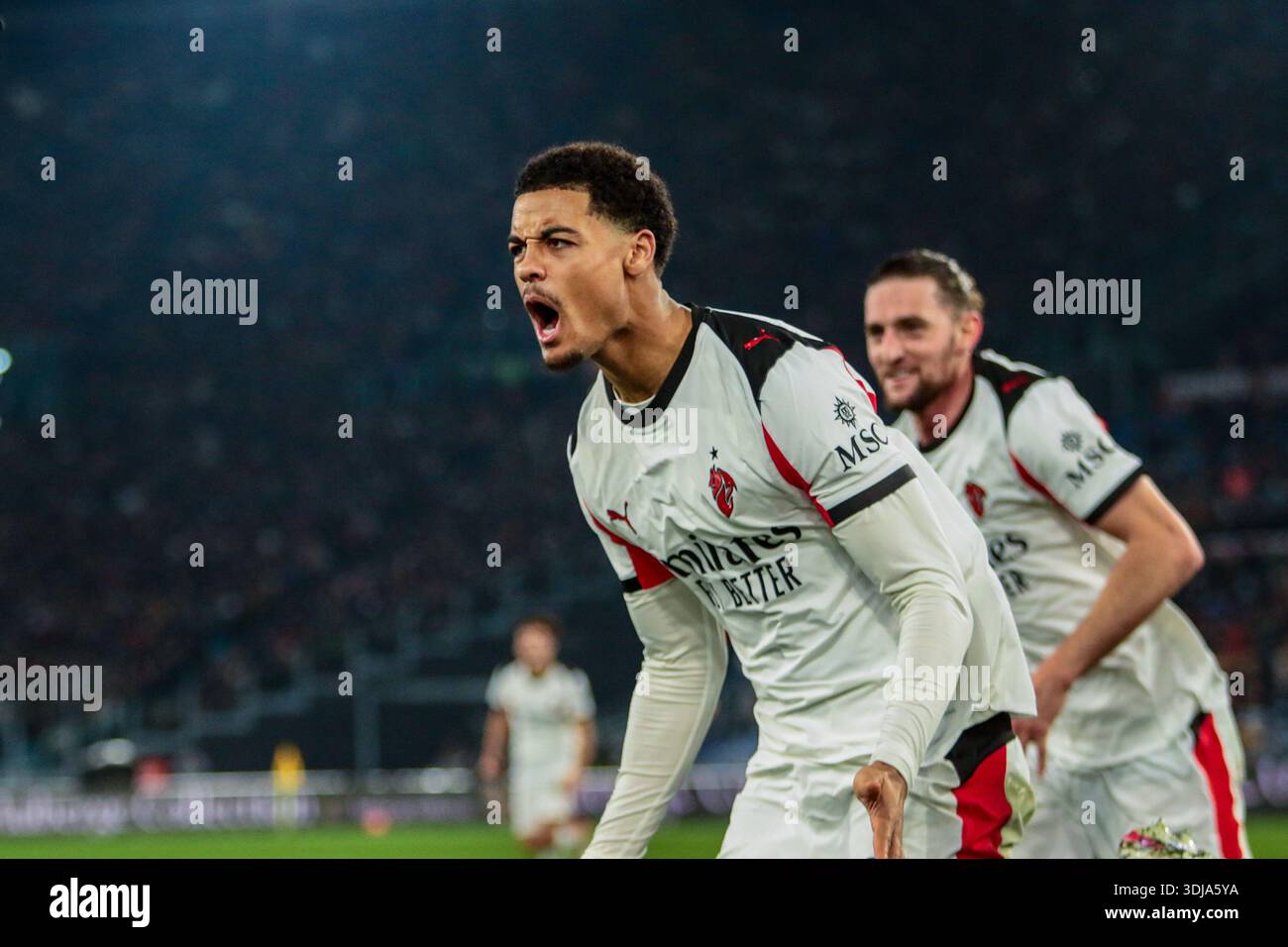 Koni De Winter of AC Milan goal celebrations during AS Roma vs AC Milan ...