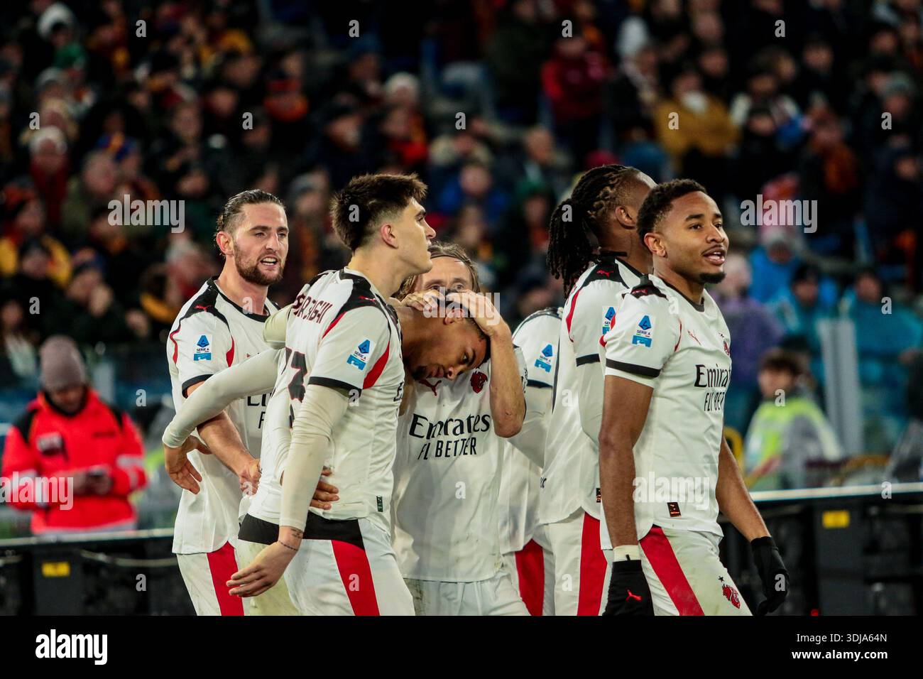 Koni De Winter of AC Milan goal celebrations during AS Roma vs AC Milan ...