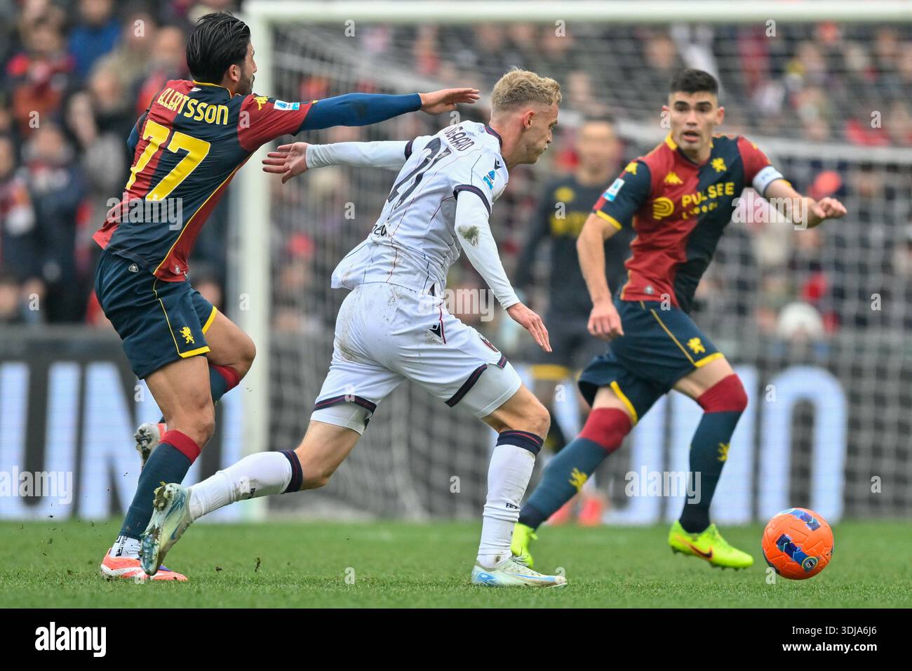 Mikael Ellertsson (Genoa CFC) - Jens Odgaard (Bologna FC 1909) during ...