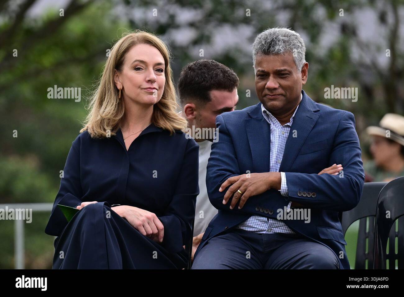 NSW opposition leader Kelly Sloane (left) attend The WugulOra Morning ...